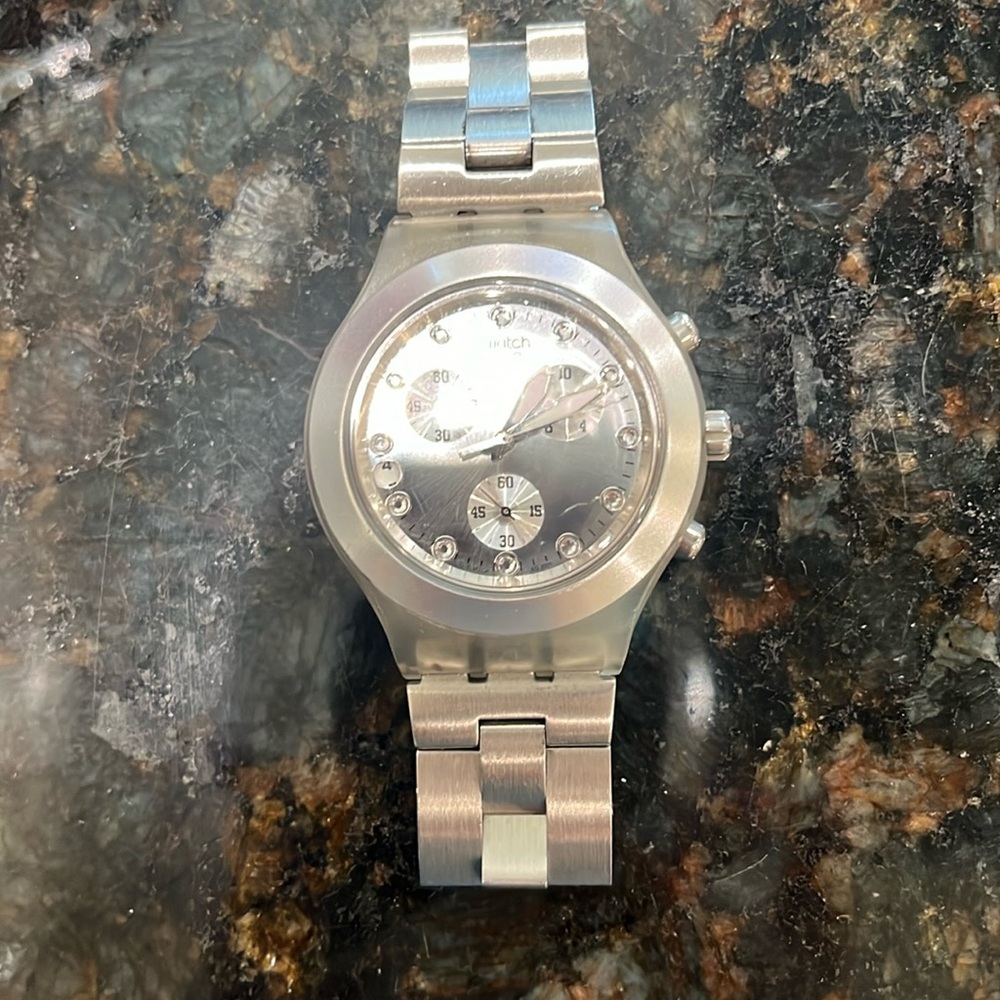 Stainless Steel Swatch Watch. Rare. - Gem